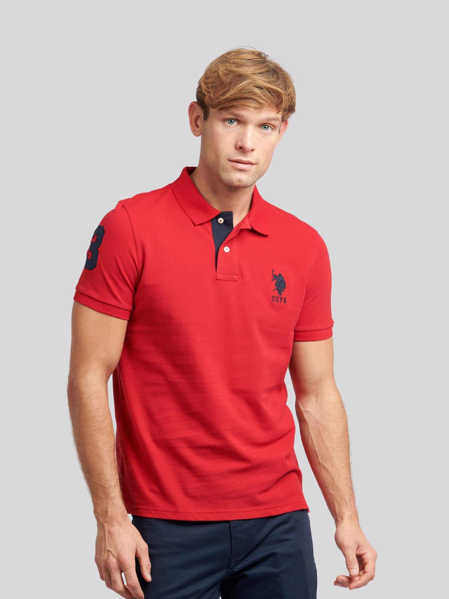 Mens Player 3 Polo Shirt in Haute Red – U.S. Polo Assn. Australia