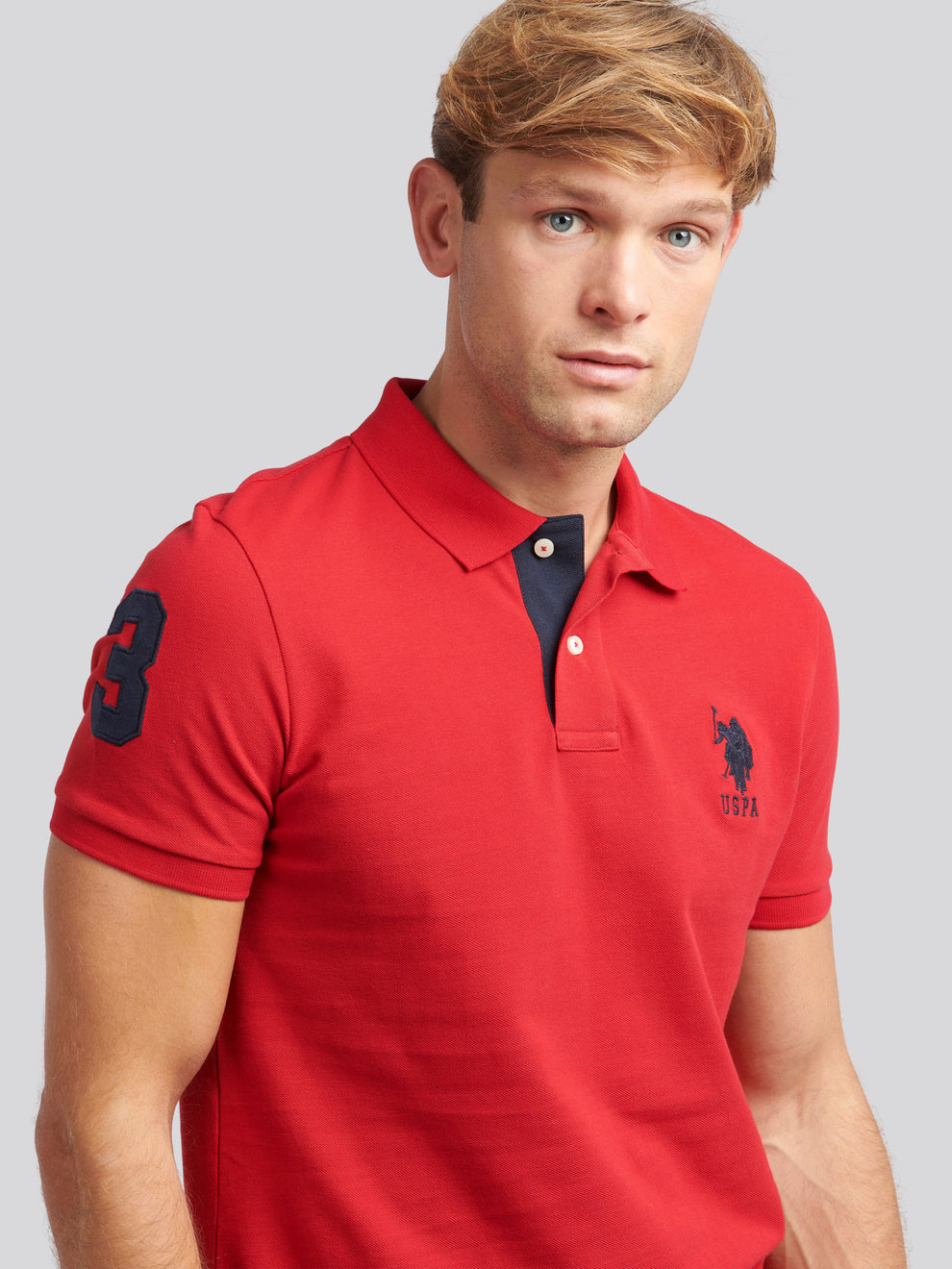 Mens Player 3 Polo Shirt in Haute Red – U.S. Polo Assn. Australia